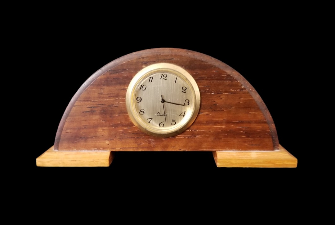 Miniature Mantel Clock 5 Inches Long Handmade Clock for Shadowbox ...