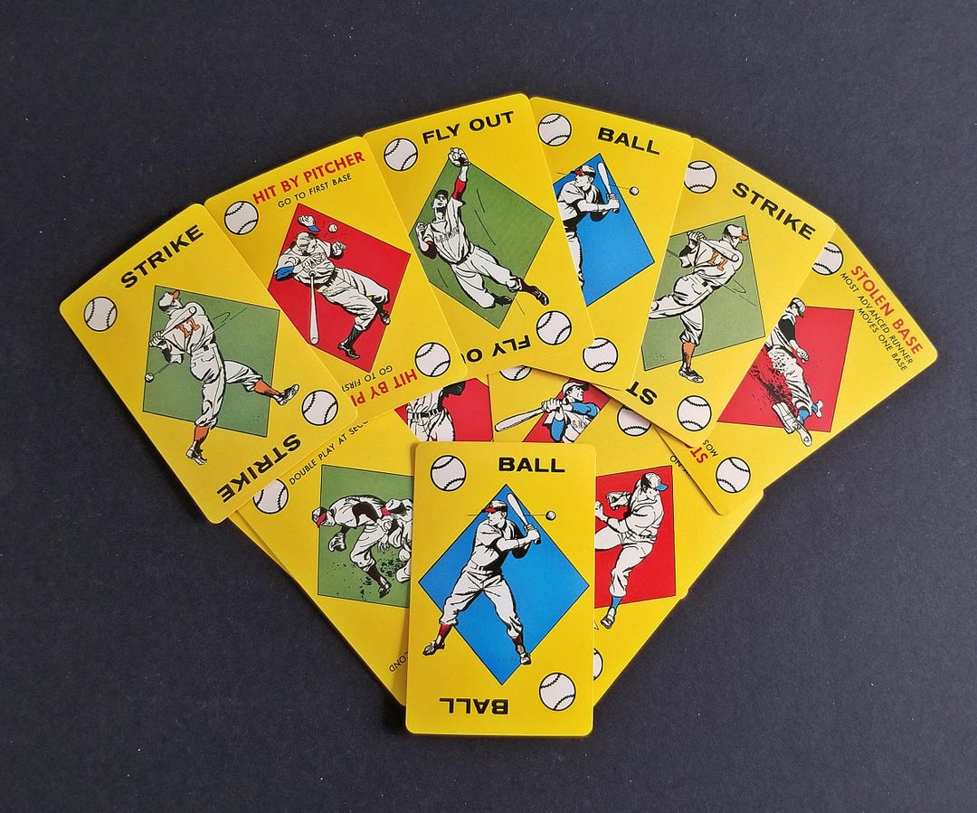 Vintage Baseball Card Game Complete in Box - 1950s Ed-u-cards - 36 ...