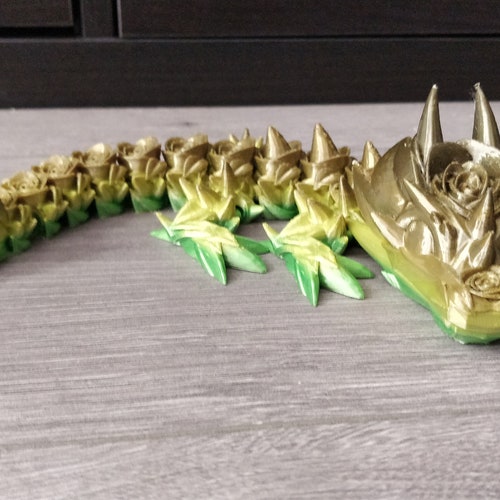 Rose Dragon Articulated 3D Printed Fidget Toy Stress Toy - Etsy
