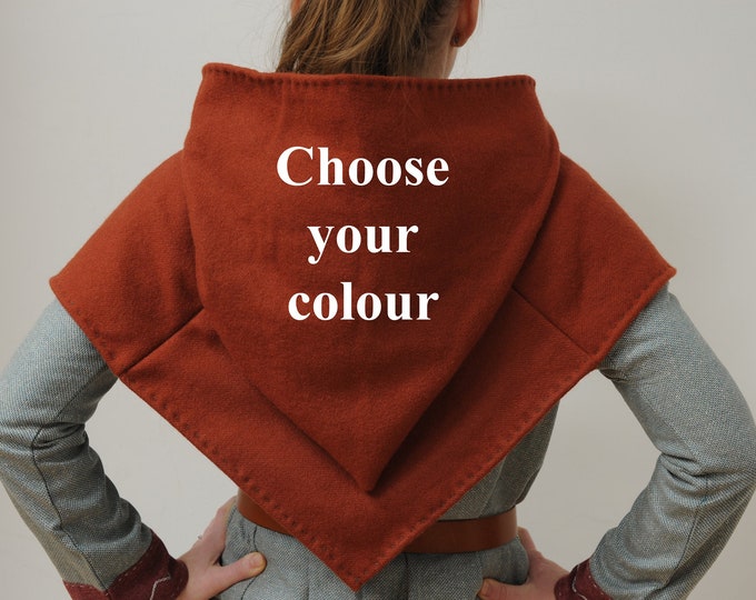 Medieval Wool Hood, Warm and Soft, Ready for Delivery. Viking Hood Like ...