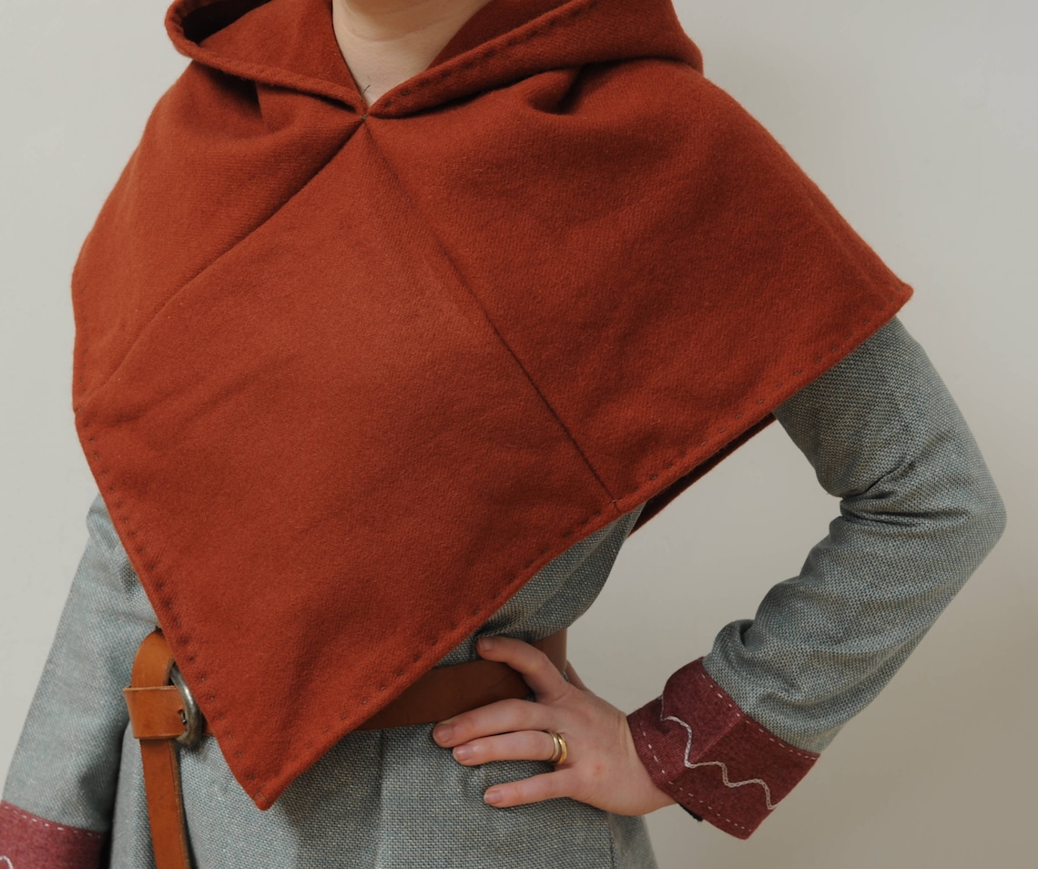 Medieval Wool Hood Warm and Soft Ready for Delivery. Viking - Etsy
