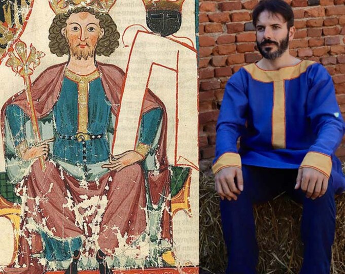 Medieval Tunic of Emperor Henry 4 of Swabia. Hand-sewn Medieval Men's ...
