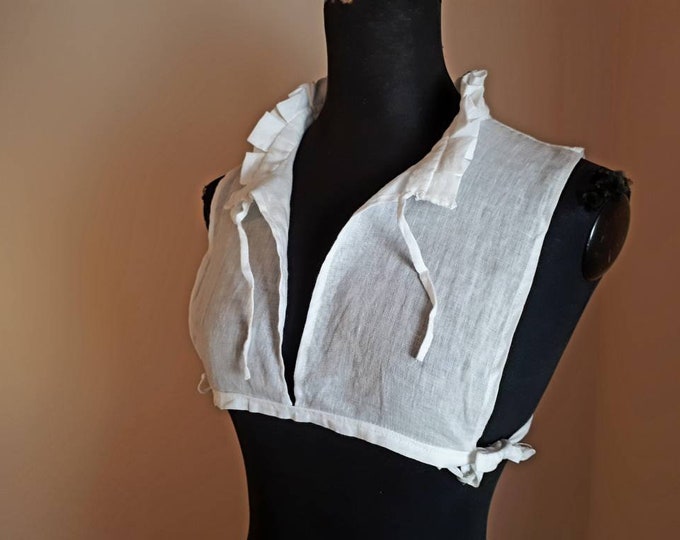 Partlet With Ruffles in Linen Renaissance Collar With Ruffles 16th ...