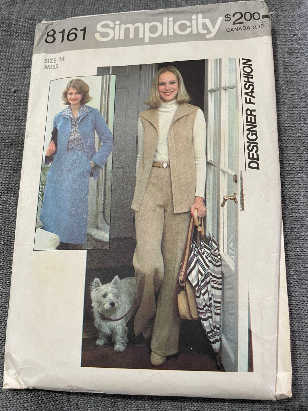 Simplicity Sewing Pattern #8161 for Skirt, Pats and Vest - Etsy