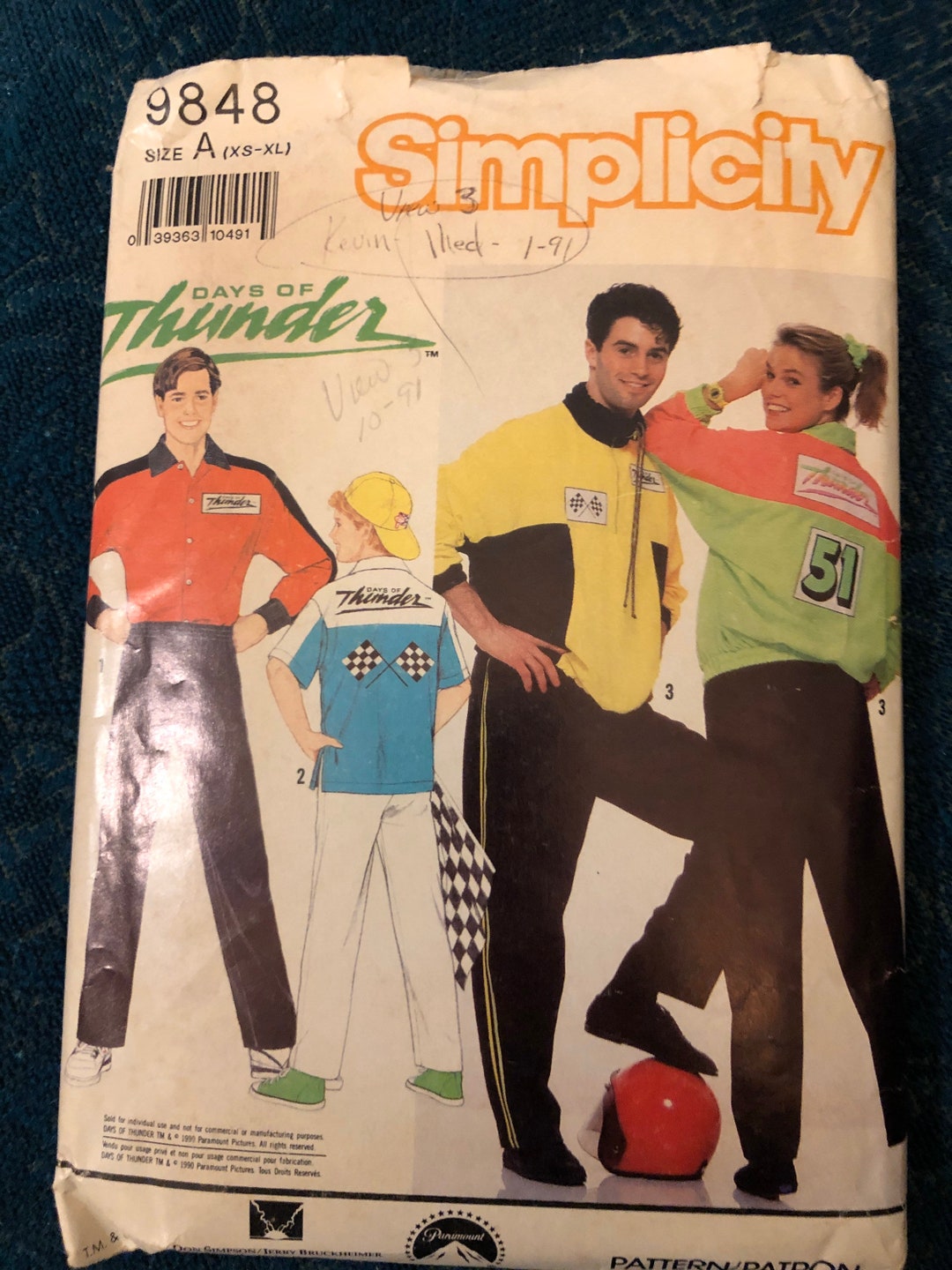Simplicity Pattern 9848. Adult Sizes Days of Thunder Car Racing ...