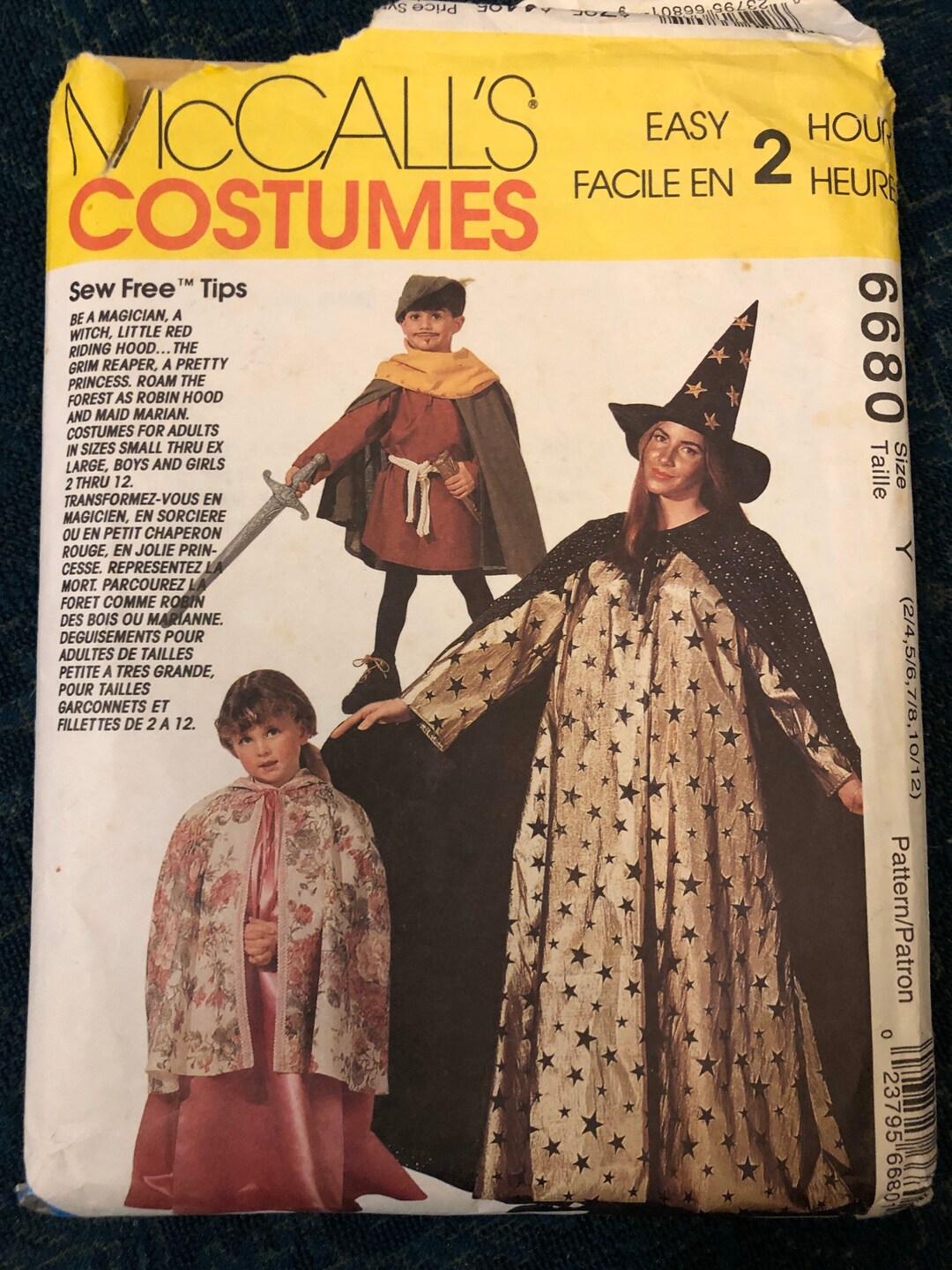 Mccalls Costumes Pattern 6680 Child Sized Costumes - Etsy