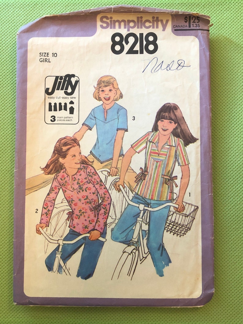 Simplicity Jiffy Pattern 8218 for Girls Tops - Etsy