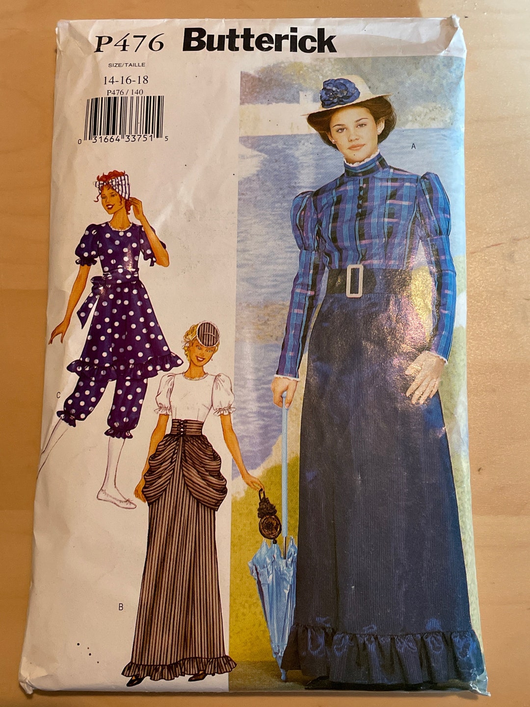 Butterick Pattern # P476 for Women's Historical Costumes - About 1900 ...