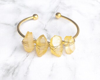 Citrine bangle | Etsy