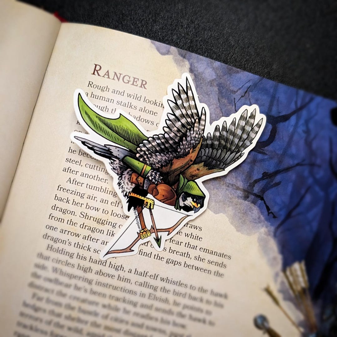 DND Birds: Peregrine Falcon Ranger Sticker - Etsy