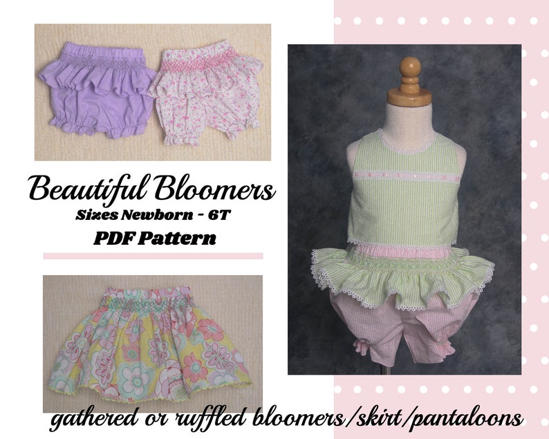 Beautiful Bloomers PDF Pattern, Sizes Newborn - 6 - Etsy