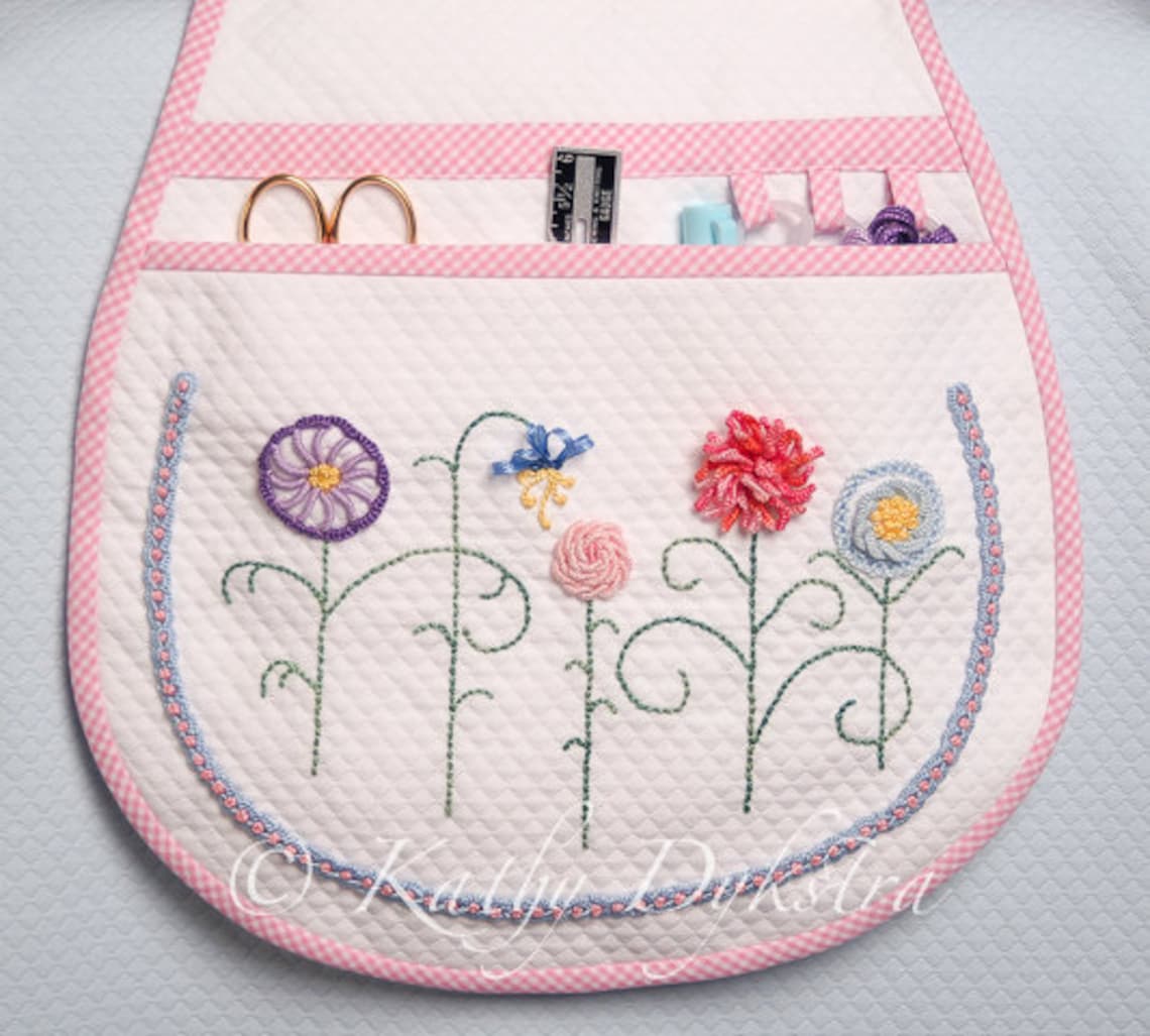 Sewing Caddy PDF Pattern & Embroidery Stitch Tutorial - Etsy