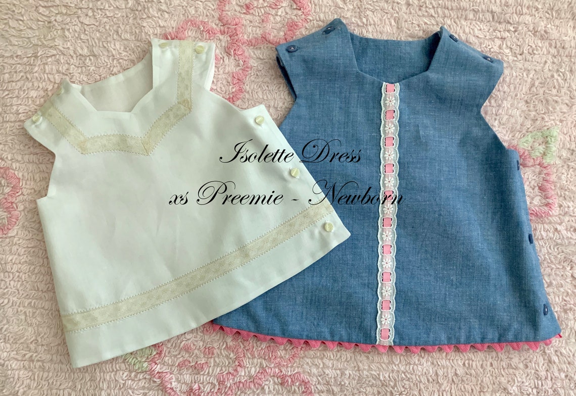 Isolette Dress PDF PATTERN Sz. Xs-preemie Newborn - Etsy