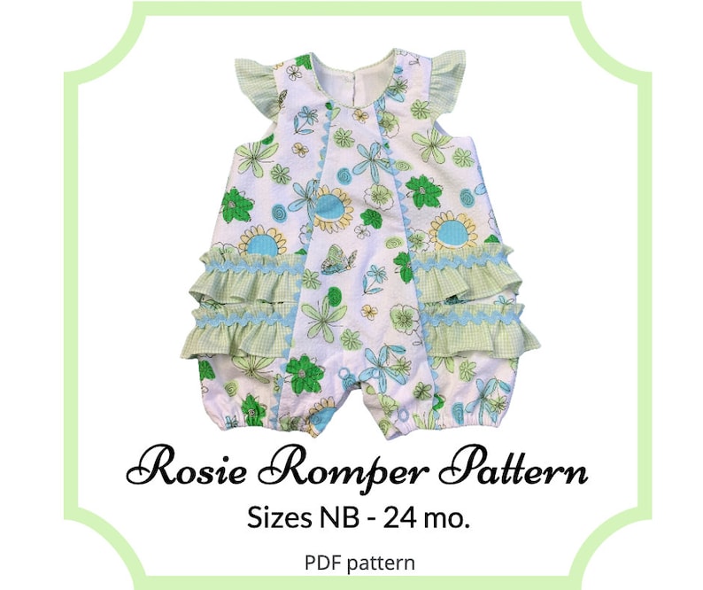 Rosie Ruffle Romper PDF Pattern, NB - 24 Mo. - Etsy