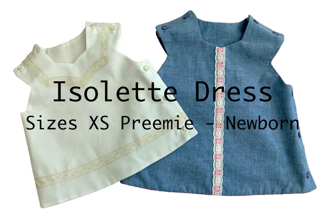 Isolette Dress PDF PATTERN - Sz. Xs-preemie - Newborn - Etsy