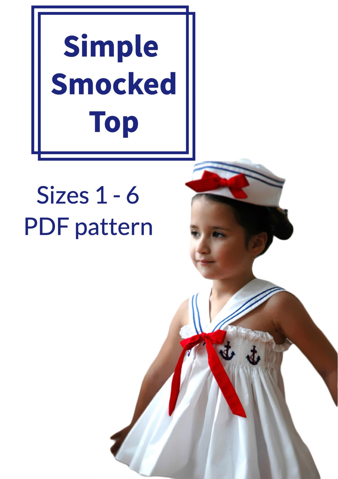 Simple Smocked Top PDF Pattern Sizes 1 6 - Etsy