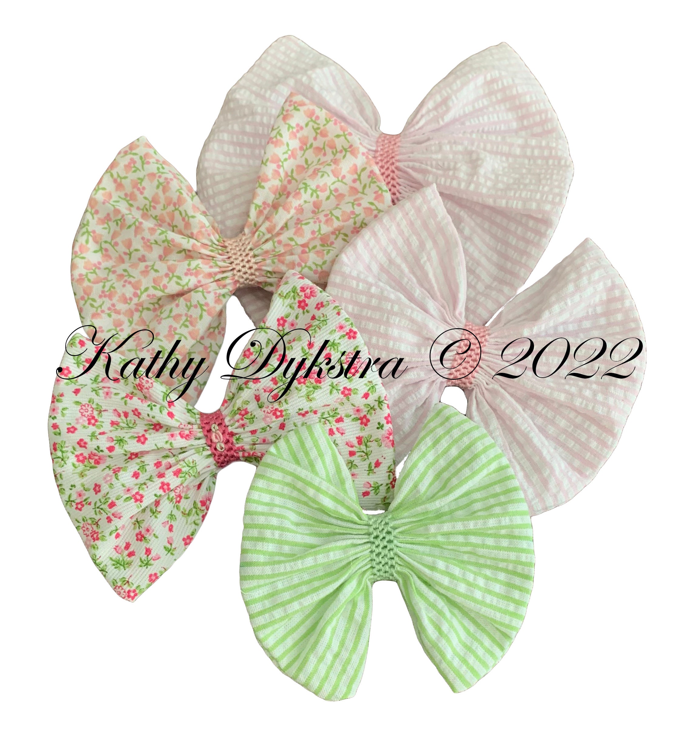 Smocked Hair Bows PDF Pattern 3 Sizes - Etsy