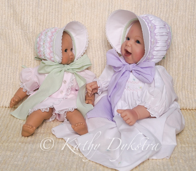 Bella's Vintage Smocked Bonnet Pattern - Preemie - 3t - Etsy UK