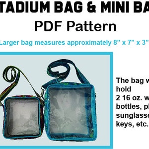 Stadium Bag & Mini Stadium Bag PDF Pattern - Etsy