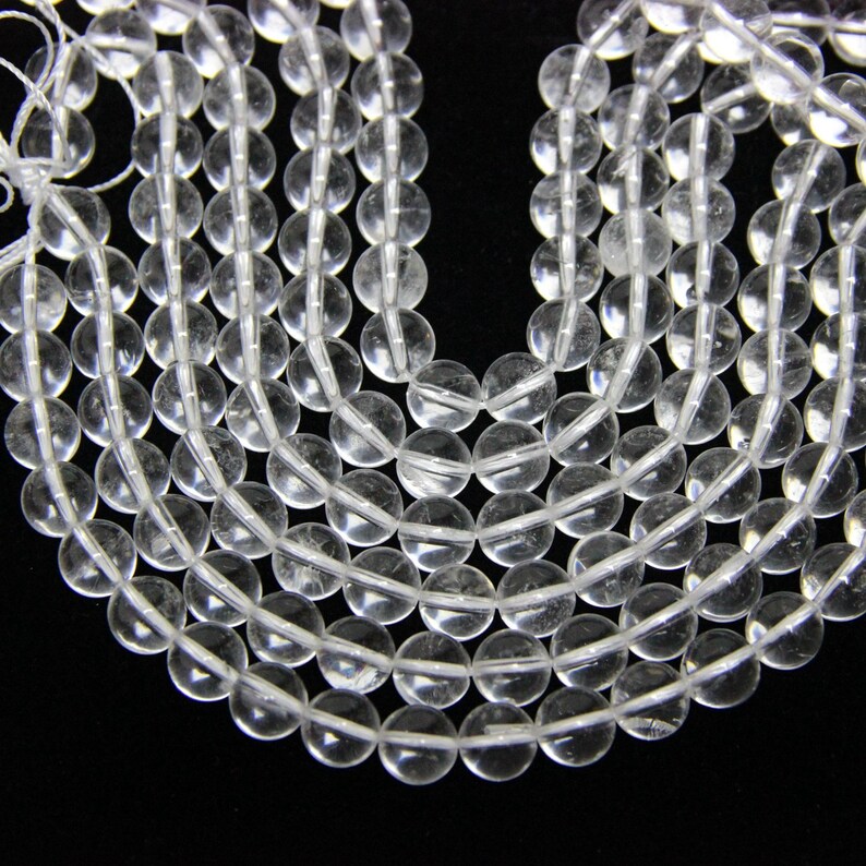 Natural Rock Crystal Beads 4mm 6mm 8mm 10mmclear Quartz - Etsy