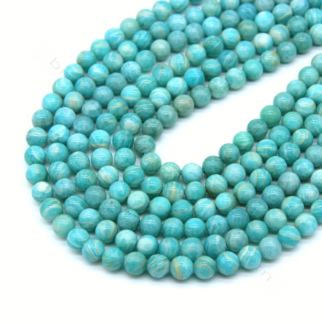 Natural Green Amazonite Beads 6mm 8mm, Amazonite Gemstone Beads, Green ...