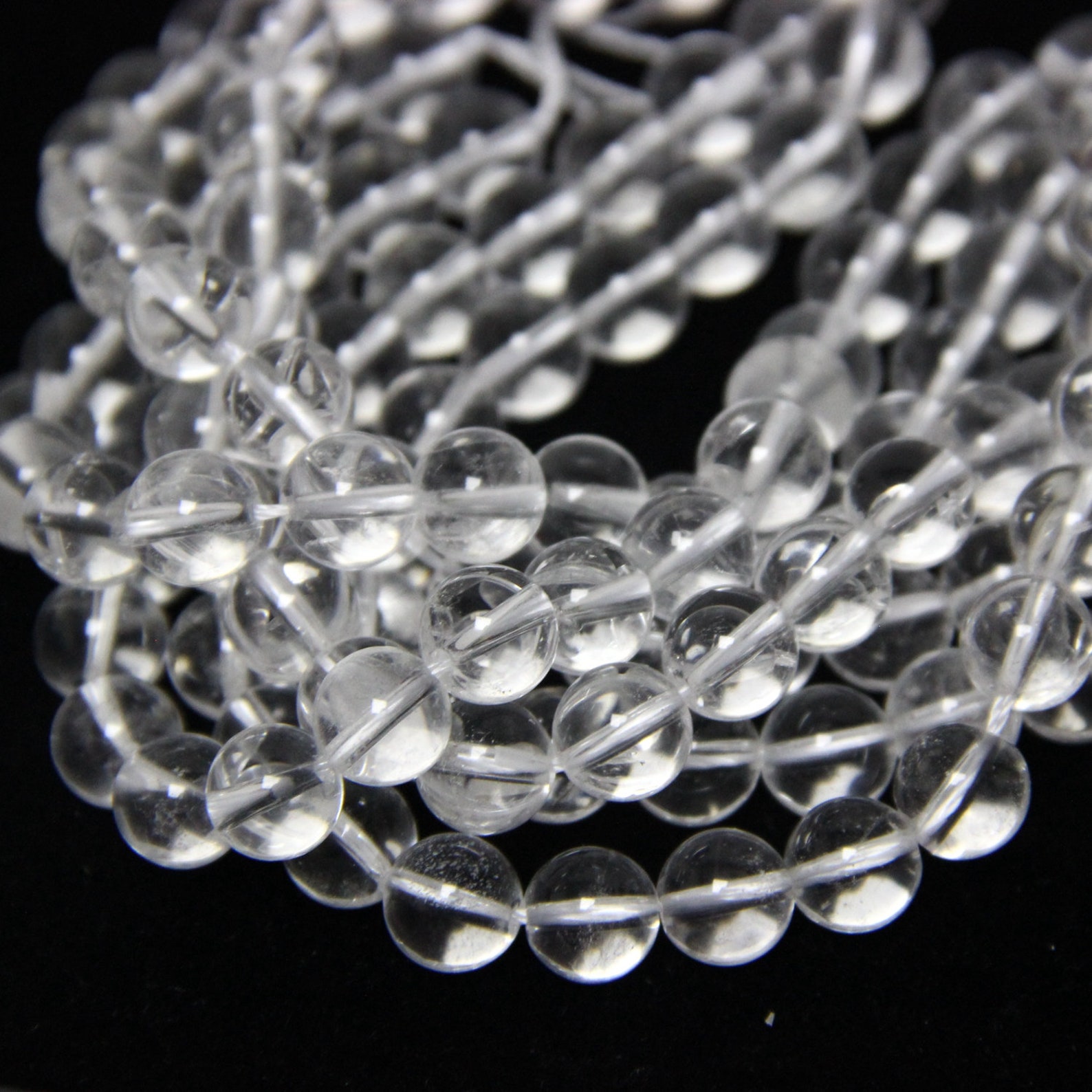 Natural Rock Crystal Beads 4mm 6mm 8mm 10mmclear Quartz - Etsy