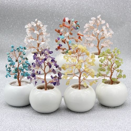 Multi Gemstone Wire Sculpture Tree of Life 2citrine - Etsy