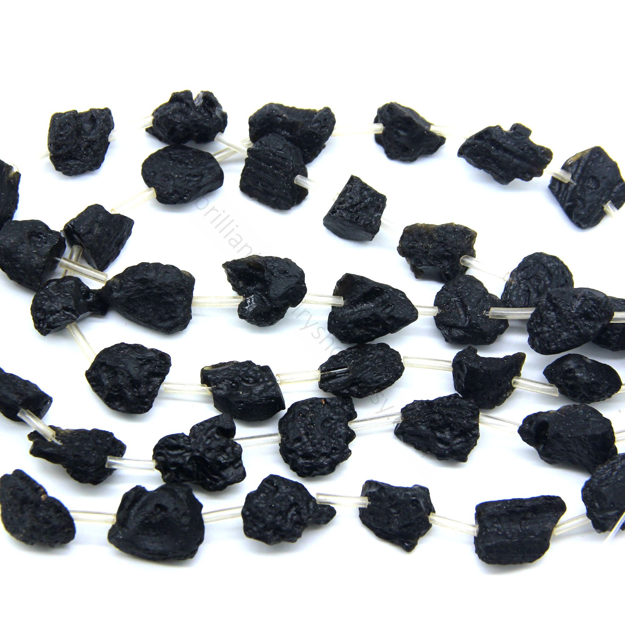 Raw Black Tektite Crystal Tumble Beads Tektite Meteorite - Etsy UK