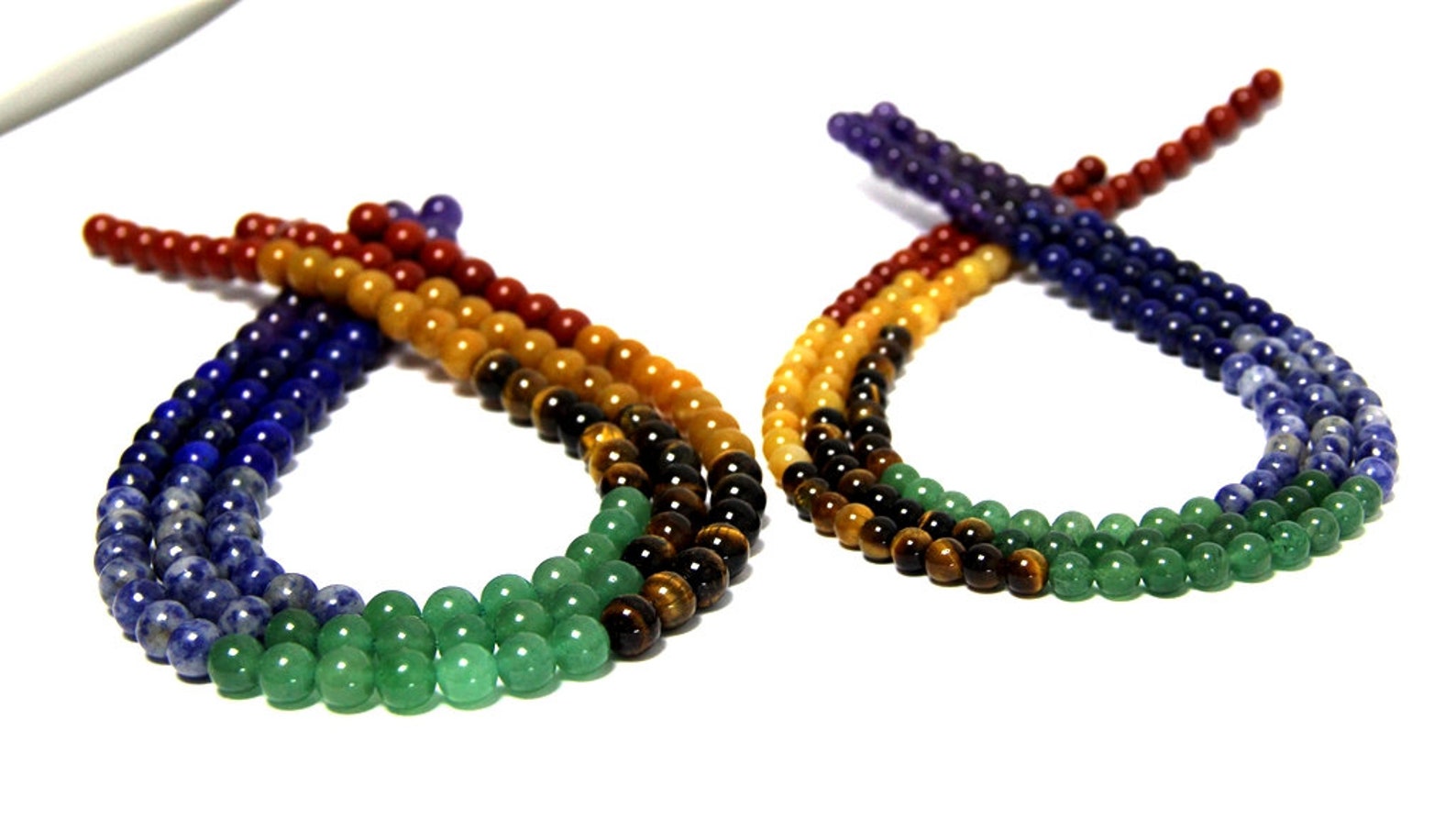 7 Chakra Beads 8mm 6mm 10mmfull String Chakra Gemstoneset | Etsy