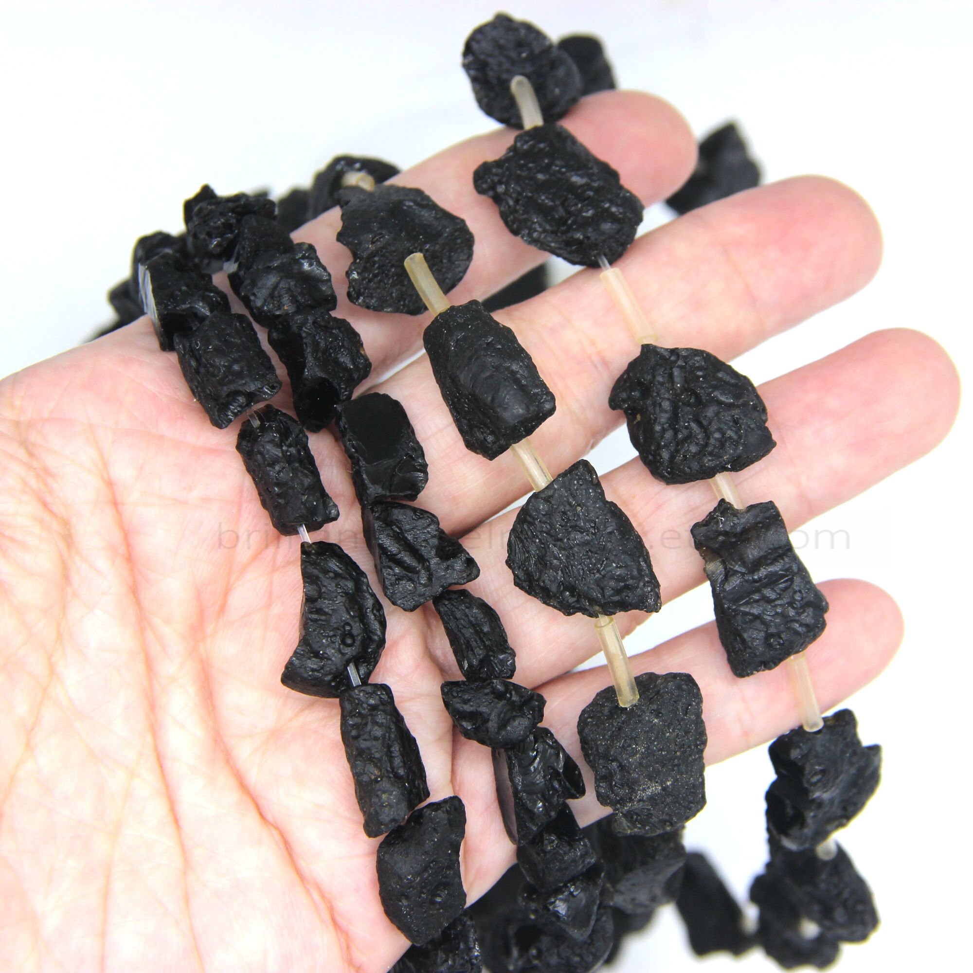 Raw Black Tektite Crystal Tumble Beads Tektite Meteorite - Etsy UK