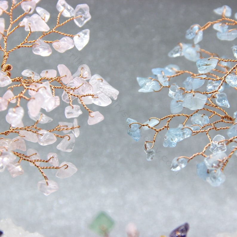 Crystal Tree Aquamarine Tree Crystal Cluster Tree | Etsy