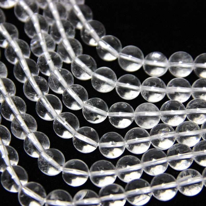 Natural Rock Crystal Beads 4mm 6mm 8mm 10mmclear Quartz - Etsy