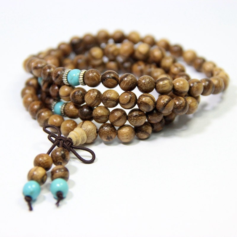 108 Wood Mala Natural Agarwood Mala 6mm 8mm Brown Wood Mala Necklace ...