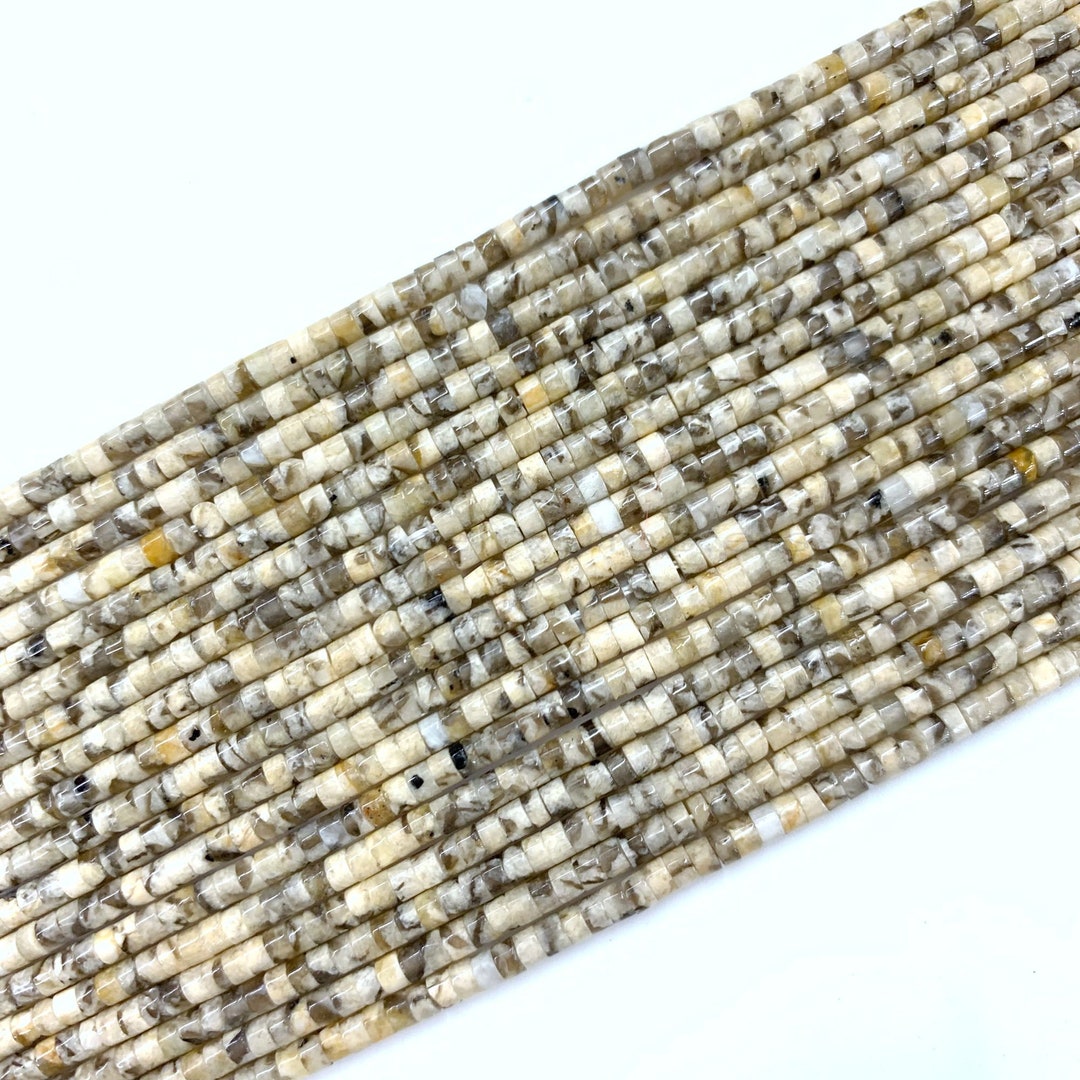 Tiny Feldspar Heishi Round Beads 3mm 4mm, Flat Disc Feldspar Spacer ...