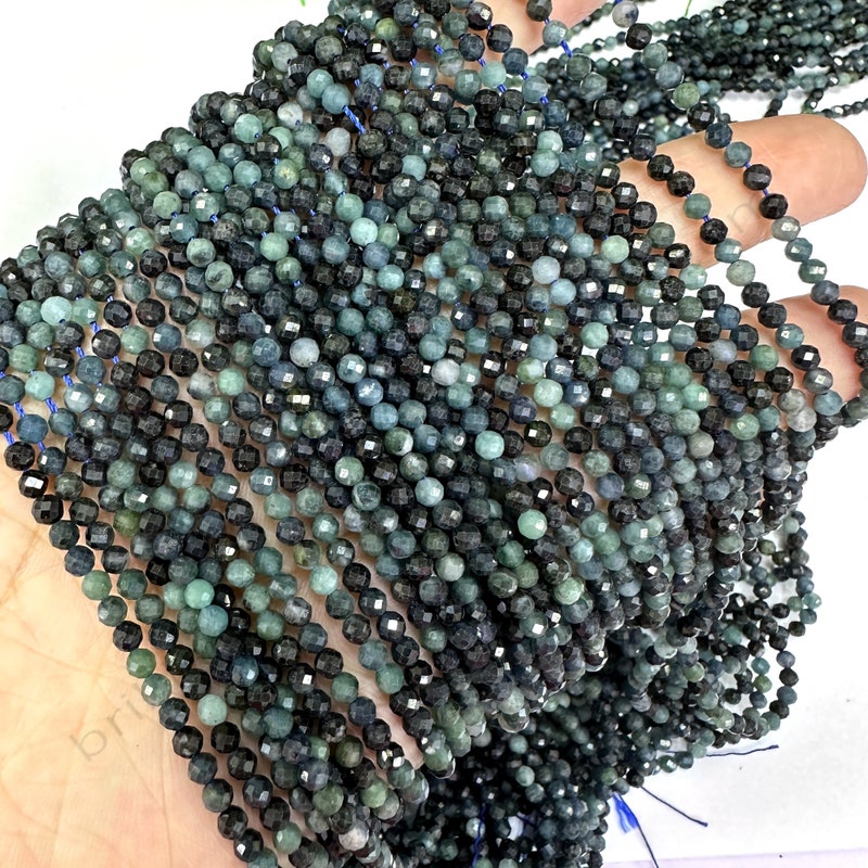 Faceted Dark Blue Tourmaline - Etsy UK