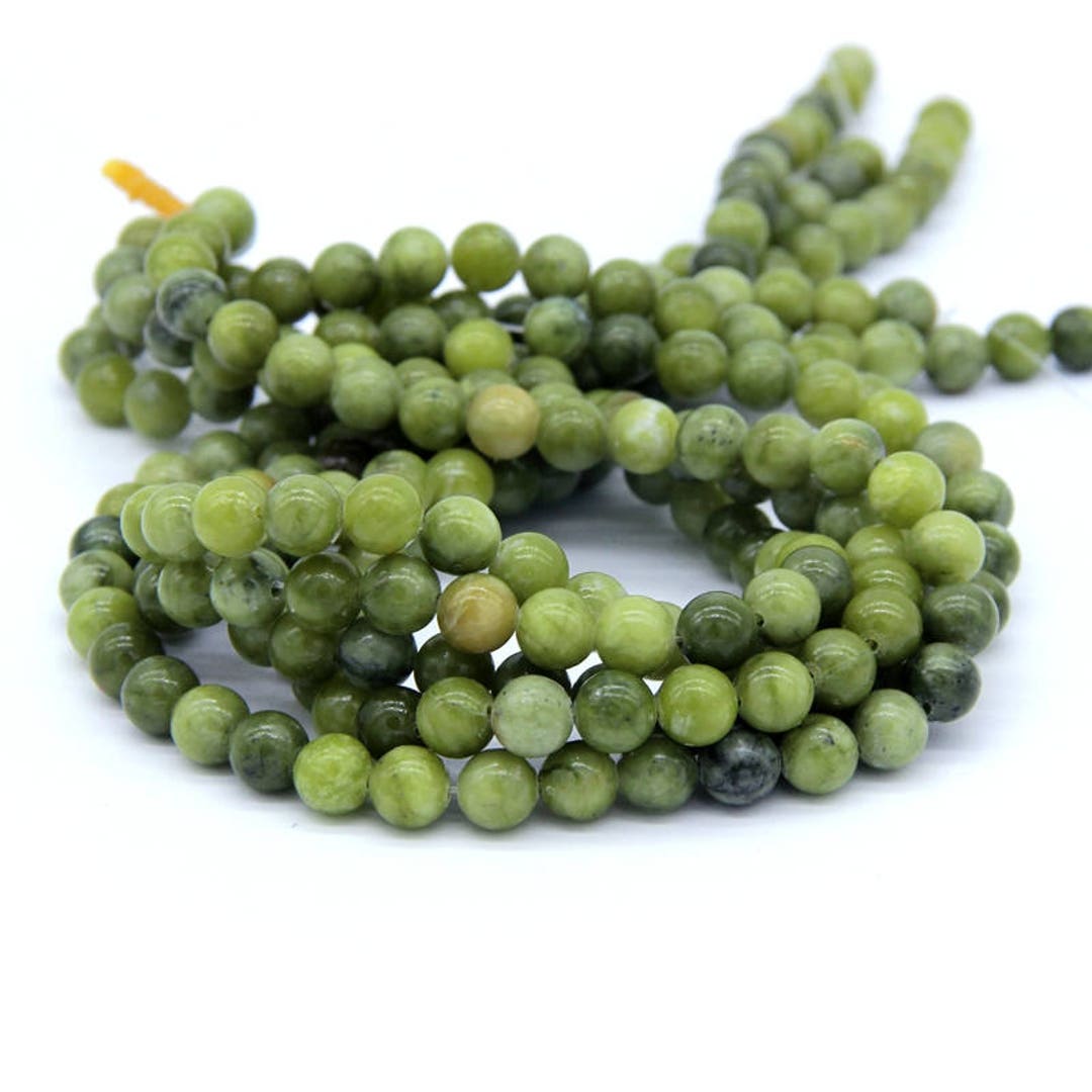Green Jade Serpentine Jade Beads 6mm 8mm 10mm Natural Olive Jade Beads ...