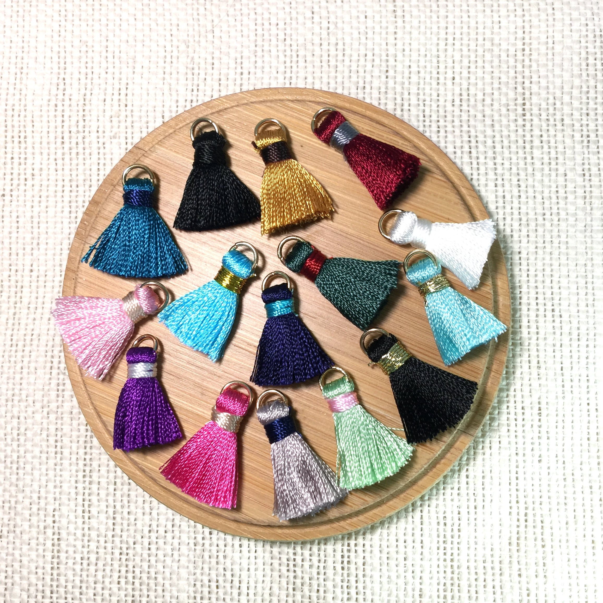 Silk Mini Tassels 2CM 5 pcs Multi Colors Mala Tassels Tiny | Etsy