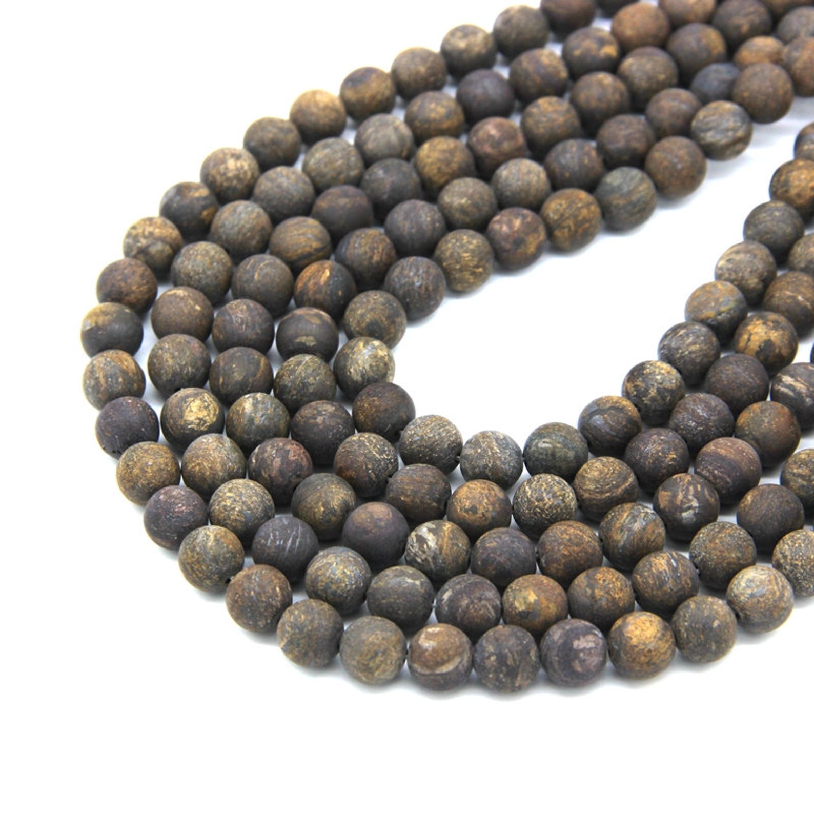 Matte Bronzite Beads 4mm 6mm 8mm Genuine Brown Gemstone Beads - Etsy