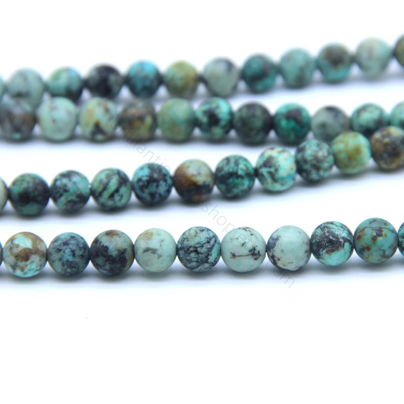 Matte African Turquoise 108 Mala 8mm, African Turquoise Mala Bracelet ...