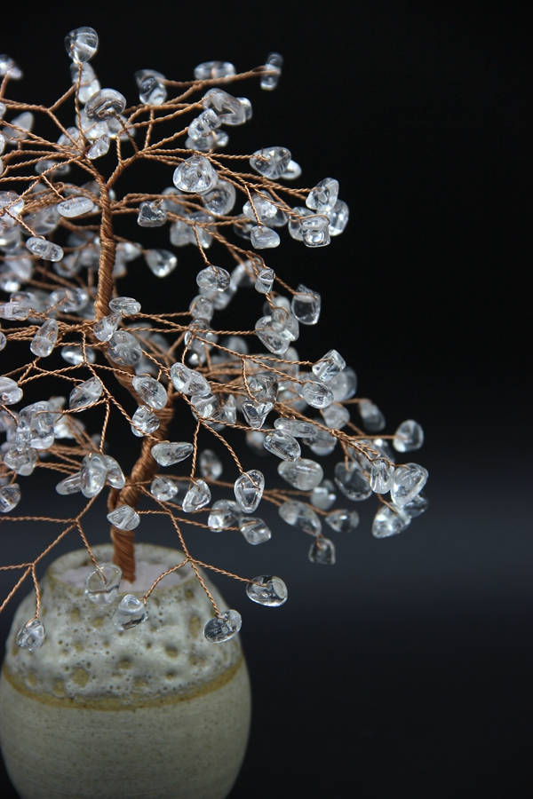 Natural Rock Crystal Quartz Wire Tree Clear Quartz Sculpture - Etsy