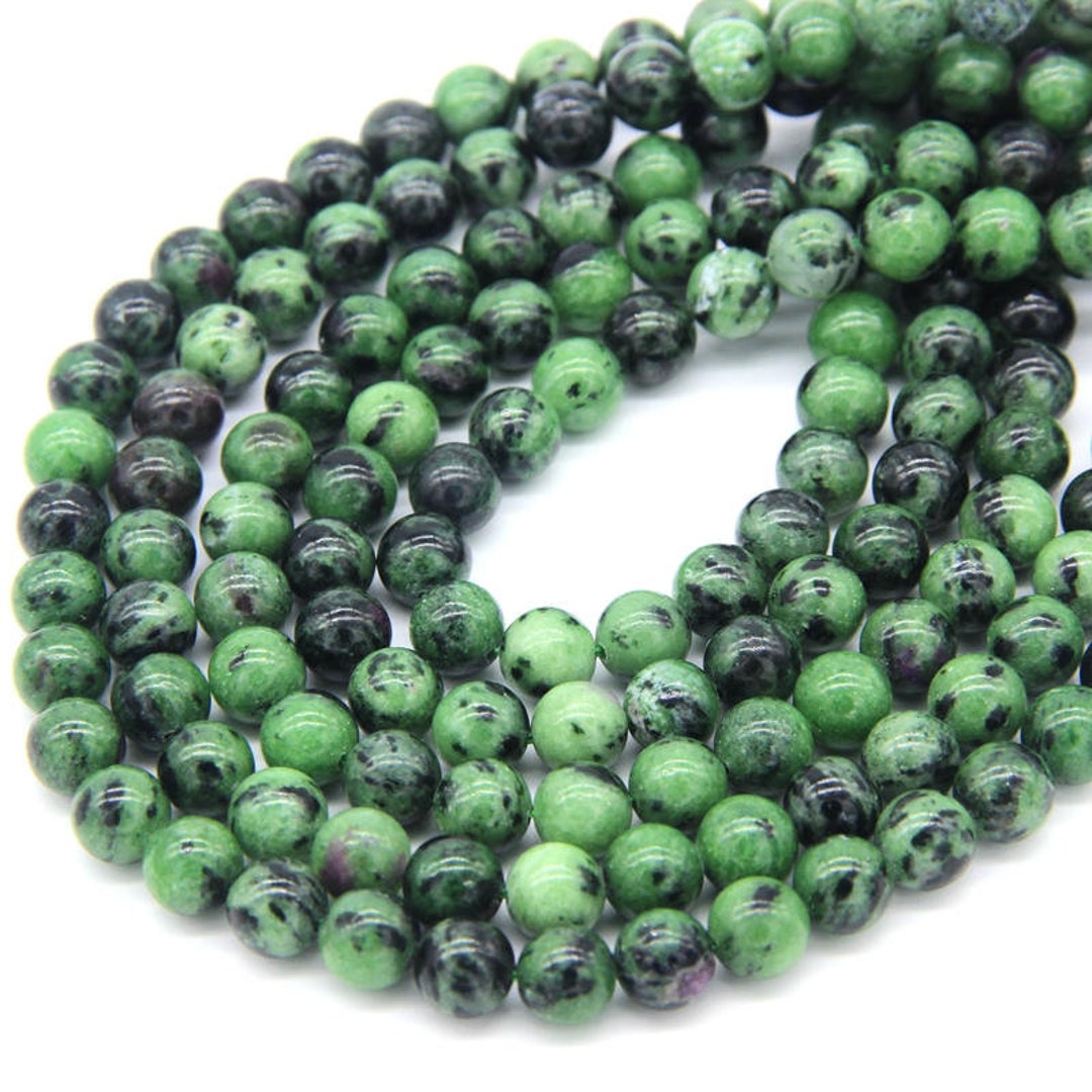 Natural Ruby Zoisite Beads 6mm 8mm 10mm Genuine Ruby Zoisite Mala Beads ...