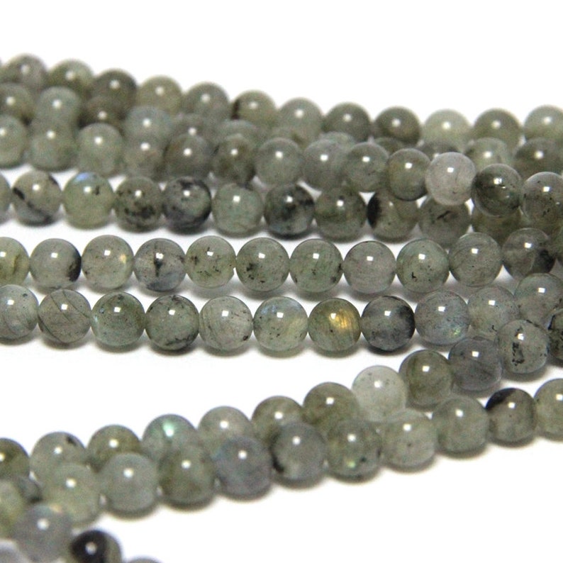 Gray Labradorite Beads 6mm 8mm Natural Gray Gemstone Beads | Etsy