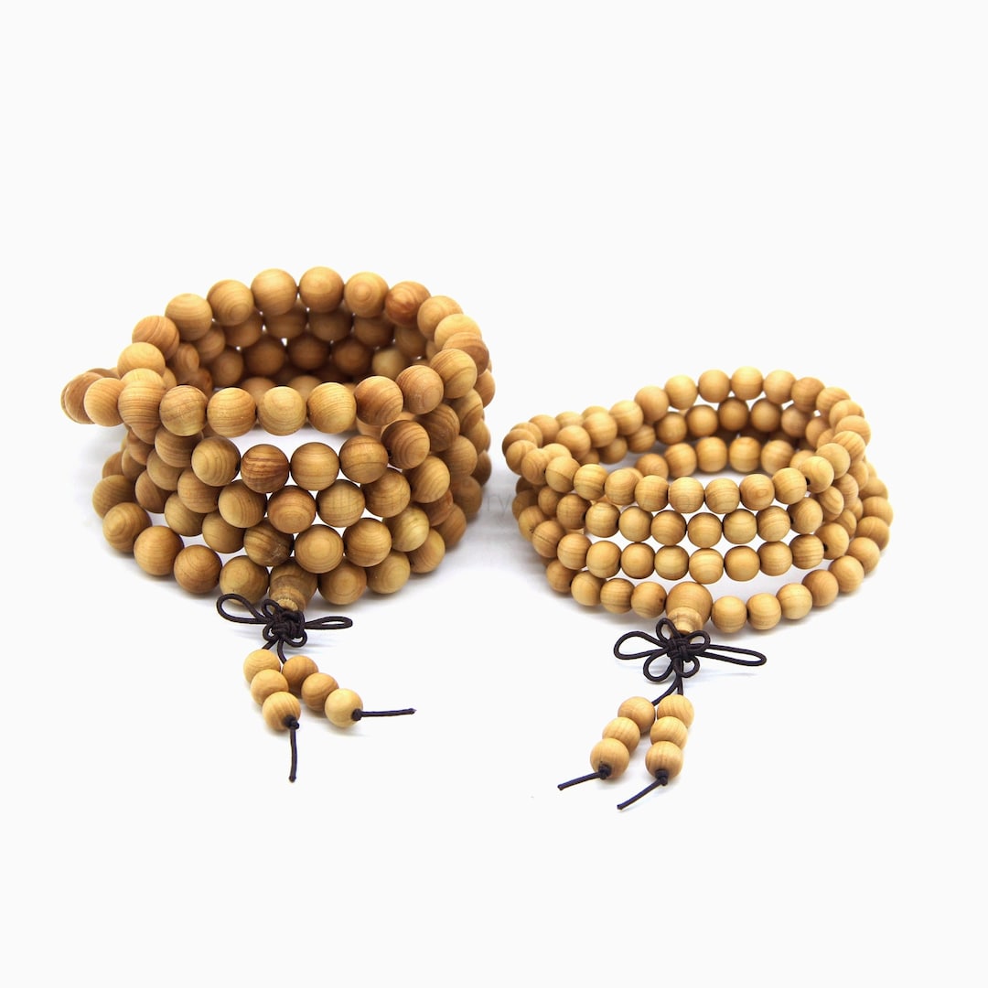 108 Wood Mala,cedar Wood Mala Beads 6mm 8mm,buddhist Prayer Beads ...