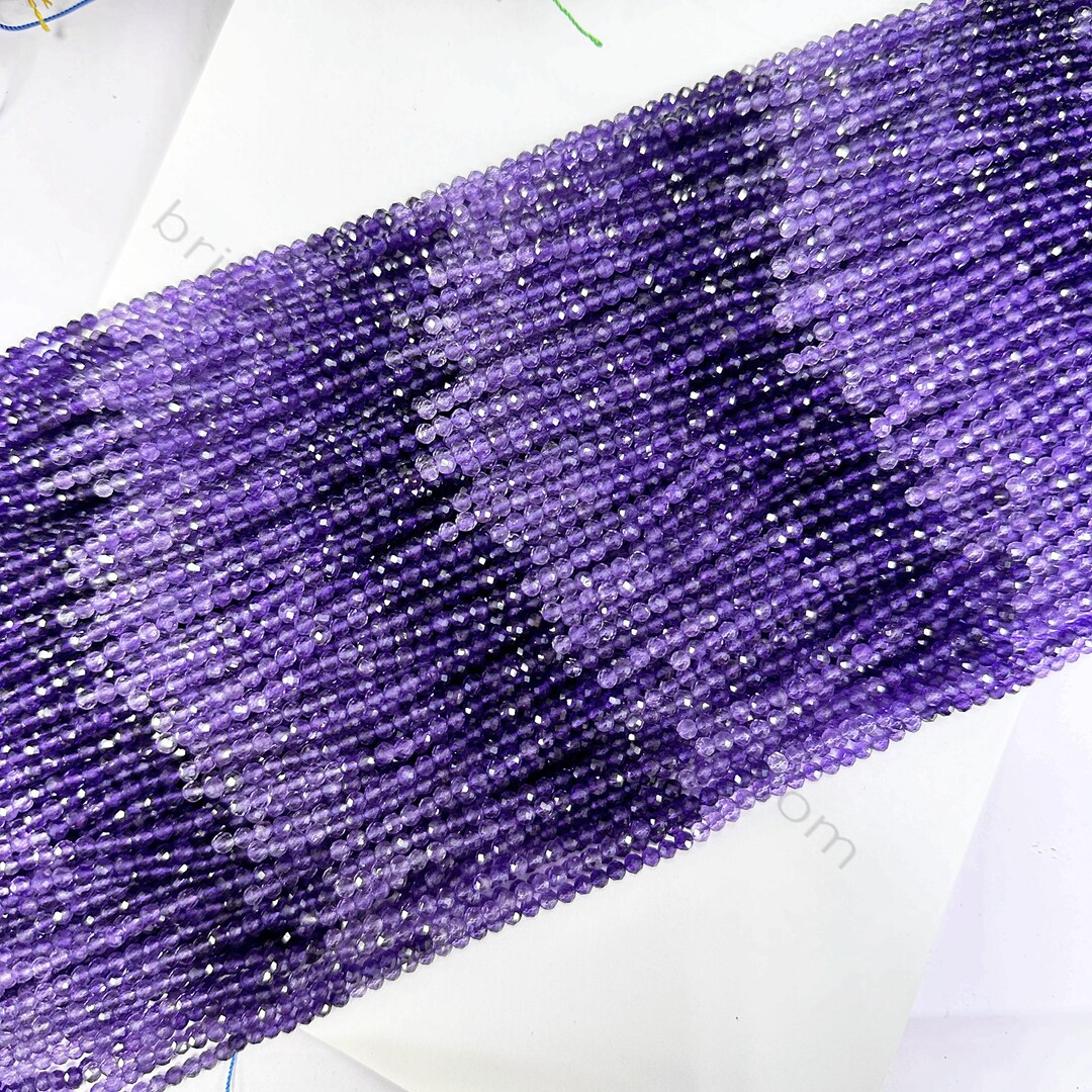 Tiny Shaded Amethyst Micro Faceted Beads 2mm 3mm 4mm, Small Amethyst ...