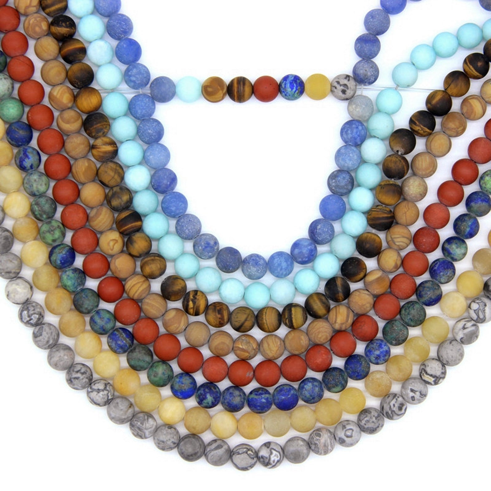 Matte Set Solar System Gemstone Beads 8mm 6mm,set Planet Beads ...