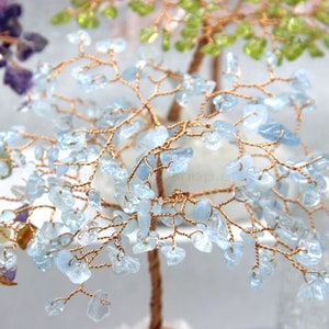 Crystal Tree, Aquamarine Tree, Crystal Cluster Tree, Aquamarine Wire ...