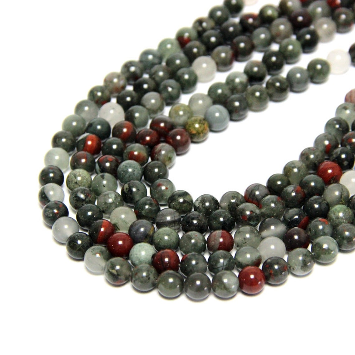 African Bloodstone Beads 6mm 8mm 10mm Natural Seftonite Beads Mala ...