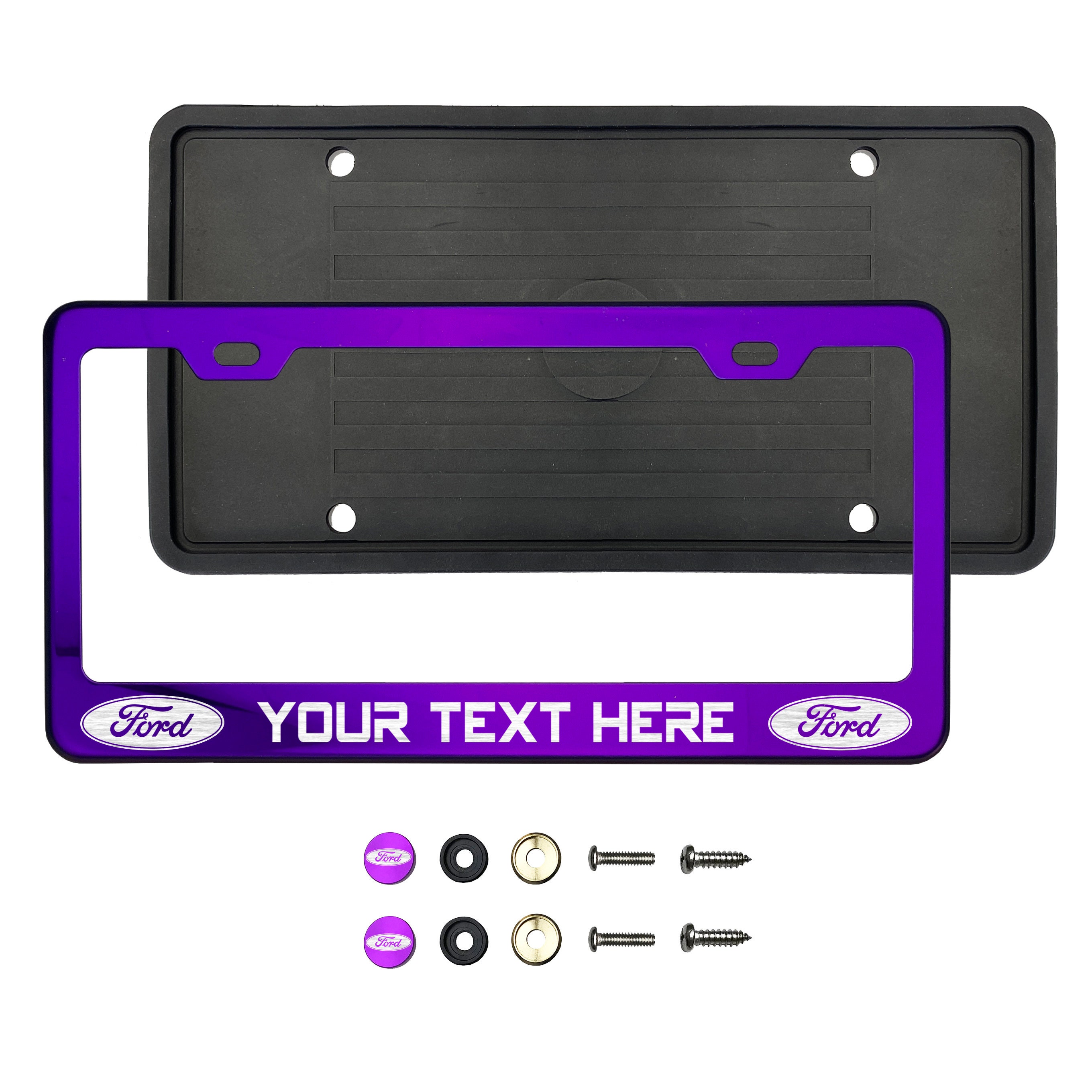Ford Polish Stainless Steel Silver or Black Lettering Customize Laser ...