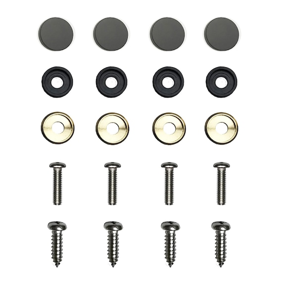 Set of 4 Metal Aluminum Screw on Type Caps With Stainless | Etsy
