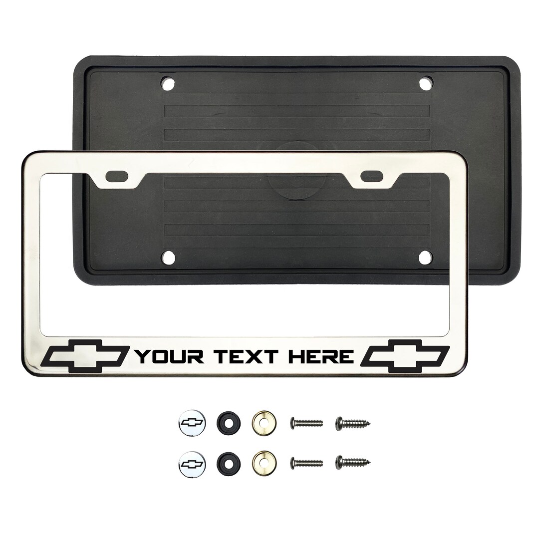 Chevy Polish Stainless Steel Silver or Black Lettering Customize Laser ...